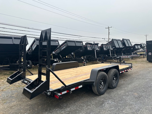 BWise 7 x 18 Equipment Trailer | Heavy Duty Ladder Ramps