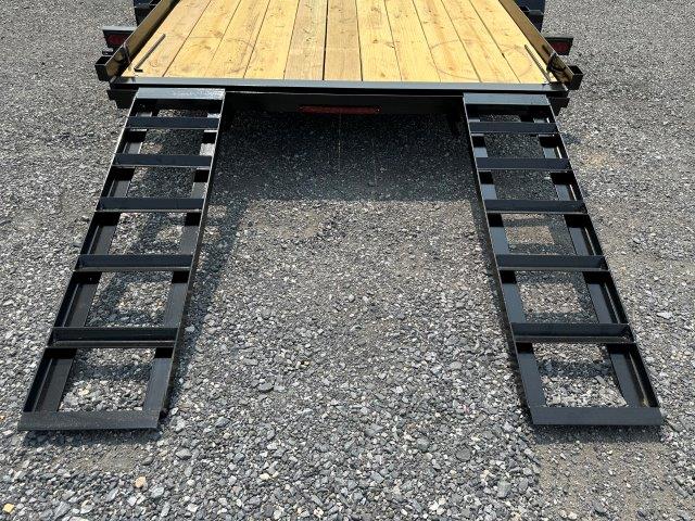 Premier 7 x 18 Open Wood Deck Car Trailer - Slide Out Ramps