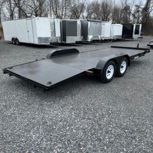 Premier 7 x 20 Open Car Hauler Trailer With Slide In Ramps