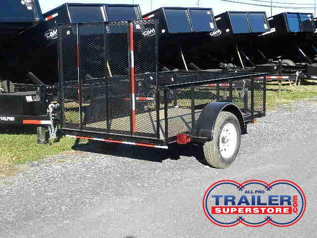 Carry-On 5x8 Landscape Utility Trailer - 3K High Mesh Side