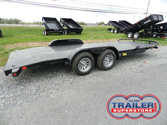 Big Tex 83" x 20 Full Steel Deck Car Trailer - Removable Fenders