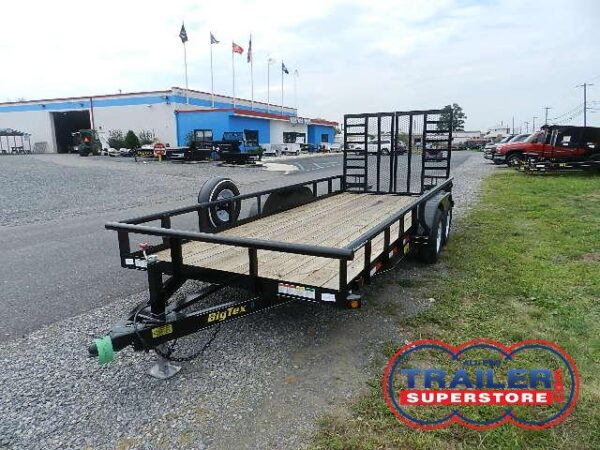 Big Tex 6.9 x 18 Landscape Utility Trailer - Split Ramp Gate