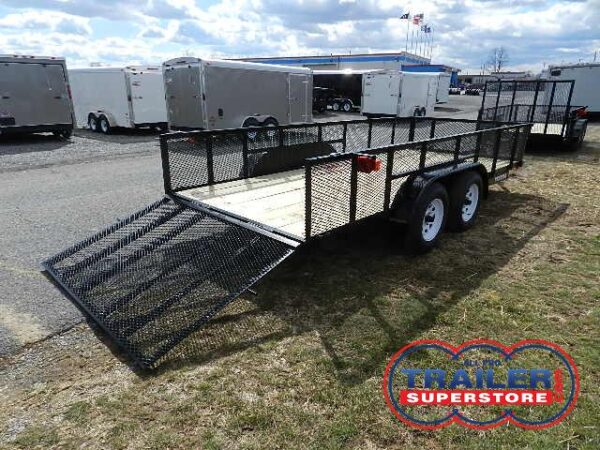 Premier 6.4 x 14 Landscape Utility Trailer | High Mesh Sides