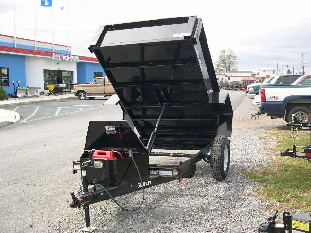 BWise 5 x 8 Single Axle Dump Trailer - 3K Spreader Gate