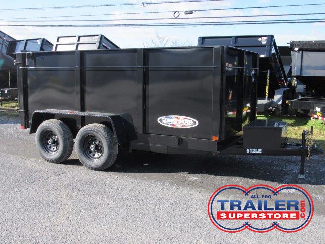 BWise 6 x 12 High Side Dump Trailer - Slide Out Ramps