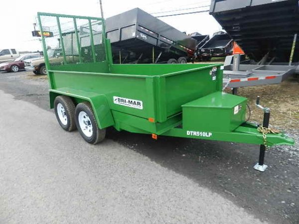 BWise 5 x 10 Low Profile Dump Trailer - Landscape Gate