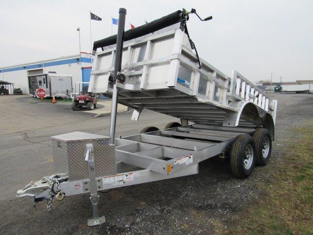 Cargo Pro 6 x 12 Aluminum Dump Trailer - Ladder Ramps