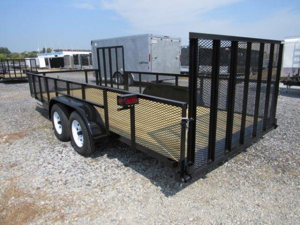 Premier 7 x 18 Landscape Utility Trailer - Mesh Sides & ATV Gate