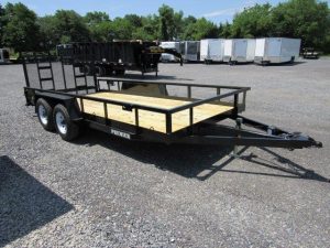 Premier 7 x 16 Landscape Utility Trailer - Rear Ramp Gate