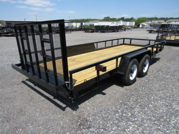 Premier 7 x 18 Landscape Utility Trailer - Rear Ramp Gate