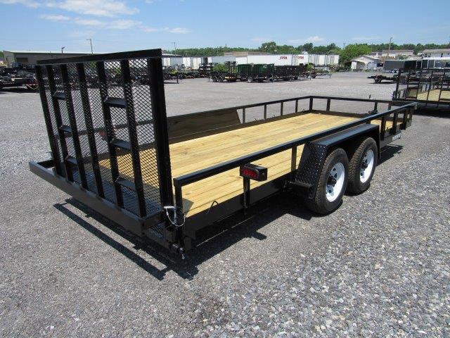 Premier 7 x 18 Landscape Utility Trailer - Rear Ramp Gate