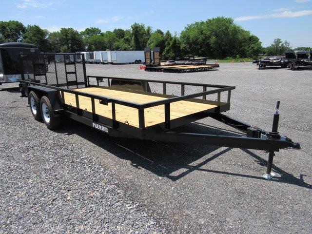 Premier 7 x 18 Landscape Utility Trailer - Rear Ramp Gate