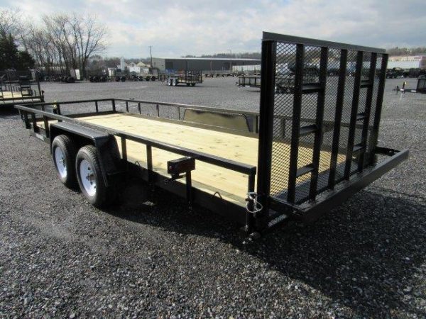 Premier 7 x 20 Landscape Utility Trailer - Rear Ramp Gate
