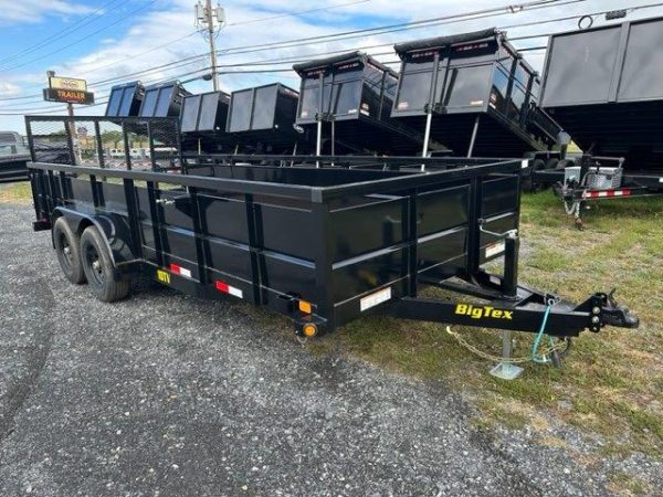 Big Tex 7 x 18 Landscape Utility Trailer - Solid Steel Sides