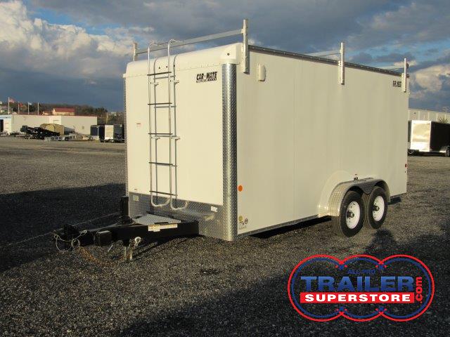 CarMate 7 x 16 Enclosed Contractor Trailer - 6K Torsion Axles
