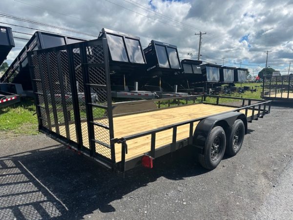 Carry-On 7 x 18 Landscape Utility Trailer - Rear Ramp Gate