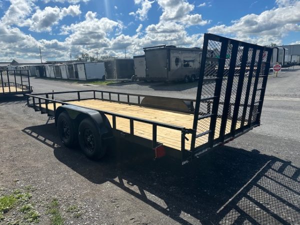 Carry-On 7 x 18 Landscape Utility Trailer - Rear Ramp Gate