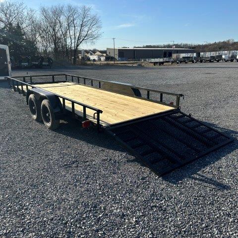 Carry-On 7 x 18 Landscape Utility Trailer - Rear Ramp Gate