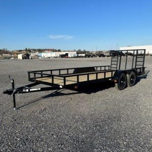 Carry-On 7 x 18 Landscape Utility Trailer - Rear Ramp Gate
