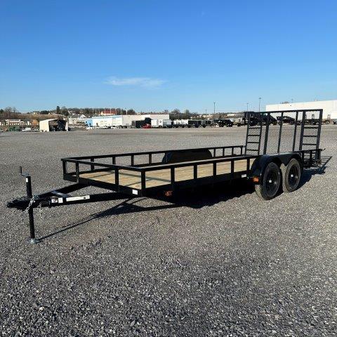 Carry-On 7 x 18 Landscape Utility Trailer - Rear Ramp Gate