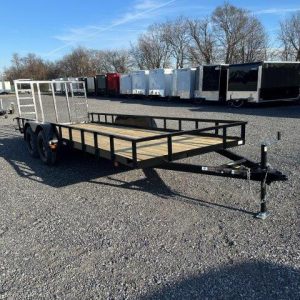 Carry-On 7 x 18 Landscape Utility Trailer - Rear Ramp Gate