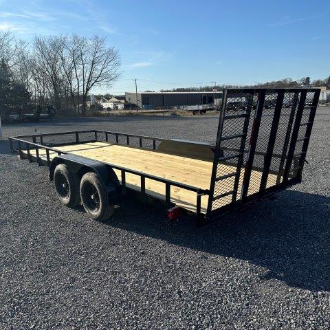 Carry-On 7 x 18 Landscape Utility Trailer - Rear Ramp Gate