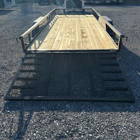 Carry-On 7 x 18 Landscape Utility Trailer - Rear Ramp Gate