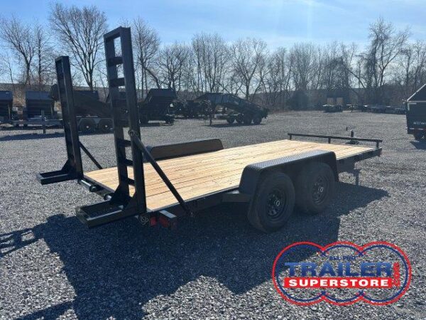 BWise 7 x 16 Low Profile LE Equipment Trailer - Ladder Ramps