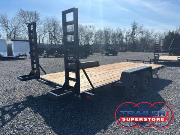 BWise 7 x 18 Low Profile LE Equipment Trailer - Ladder Ramps