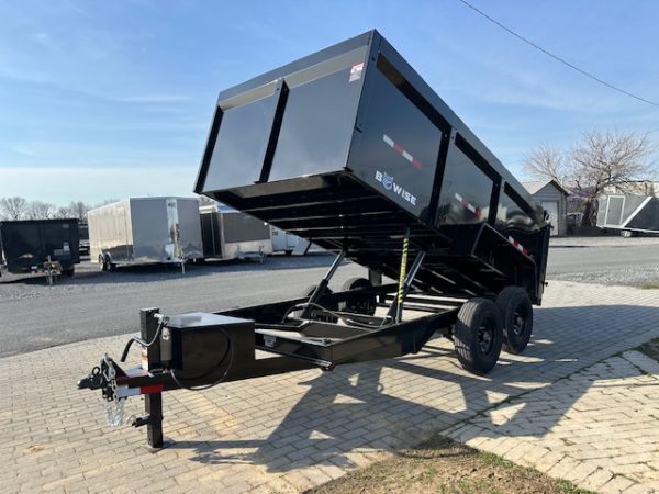 BWise 7 x 14 High Side Dump Trailer - Barn Doors