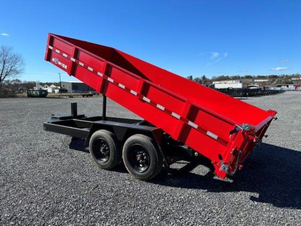 BWise 7 x 16 Heavy Duty Dump Trailer - Scissor Lift