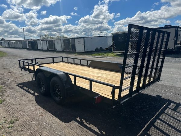 Carry-On 7 x 16 Landscape Utility Trailer - Rear Ramp Gate