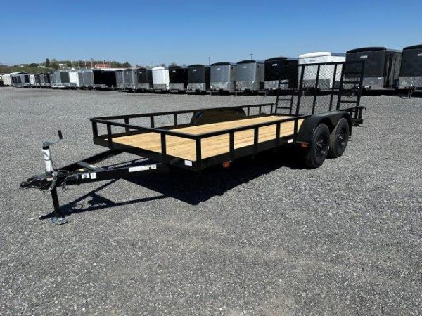 Carry-On 7 x 16 Landscape Utility Trailer - Rear Ramp Gate