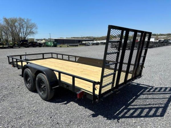 Carry-On 7 x 16 Landscape Utility Trailer - Rear Ramp Gate