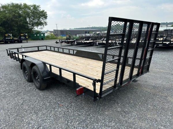 Carry-On 7 x 20 Landscape Utility Trailer - Rear Ramp Gate