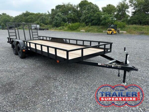 Carry-On 7 x 20 Landscape Utility Trailer - Rear Ramp Gate