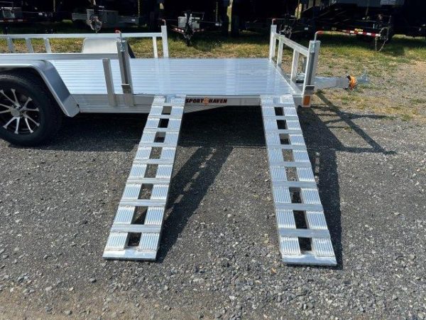 Sport Haven 7×14 Aluminum Utility Trailer - Side ATV Ramps