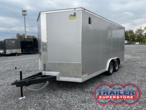 Covered Wagon 8.5 x 16 Enclosed Car Trailer - 6" Added Height