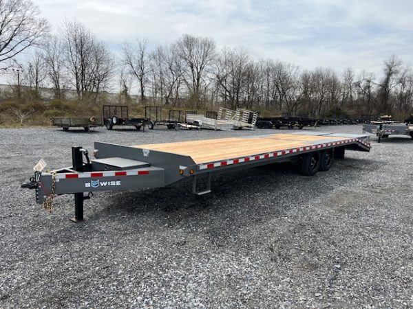 BWise 8 x 28 Deckover Equipment Trailer - Full Width Ramps