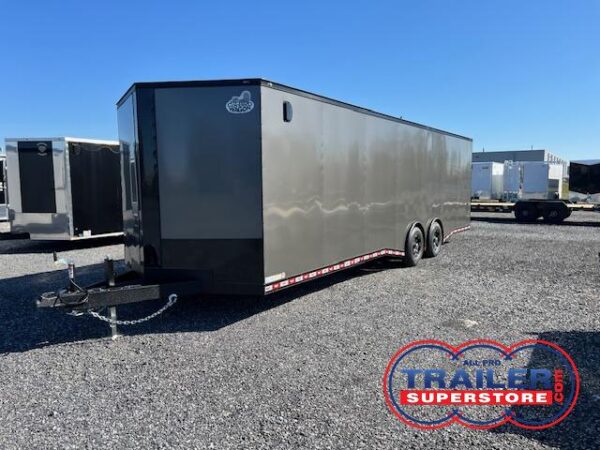 Covered Wagon 8.5 x 28 Enclosed Car Trailer - Black Trim