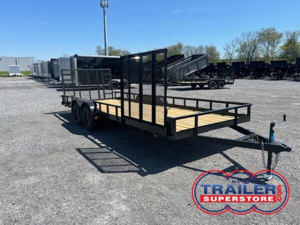 Carry-On 7 x 20 Landscape Utility Trailer - Side Ramp Gate