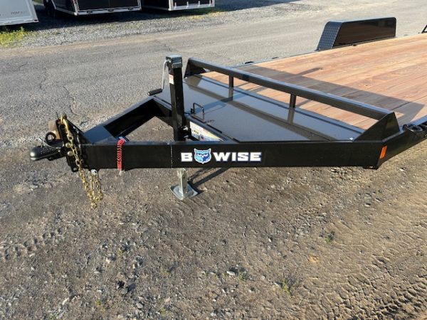 BWise 7 x 18 Equipment Trailer - Split Landscape Ramp