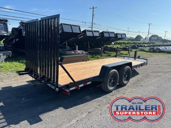 BWise 7 x 18 Low Profile Equipment Trailer - Landscape Ramp