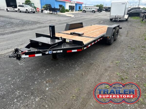 BWise 7 x 20 Low Profile Split-Tilt Equipment Trailer