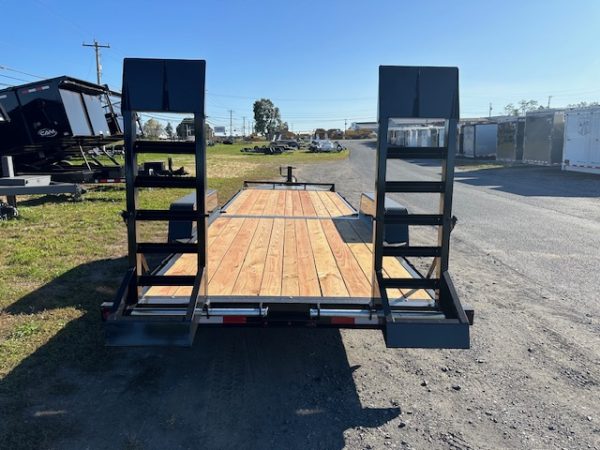 BWise 7 x 22 Heavy Duty Equipment Trailer - Ladder Ramps