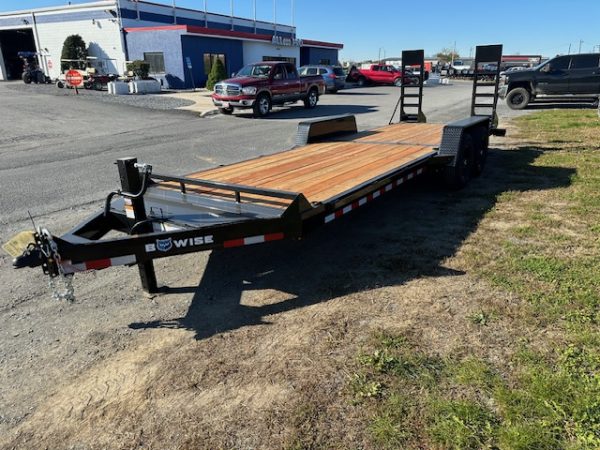 BWise 7 x 22 Heavy Duty Equipment Trailer - Ladder Ramps