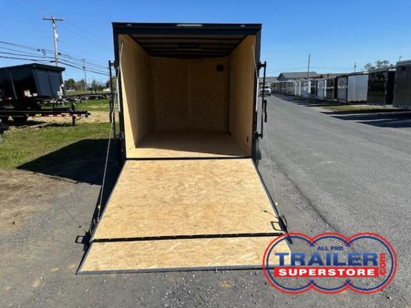 Covered Wagon 7 x 12 Enclosed Cargo Trailer - Black Trim