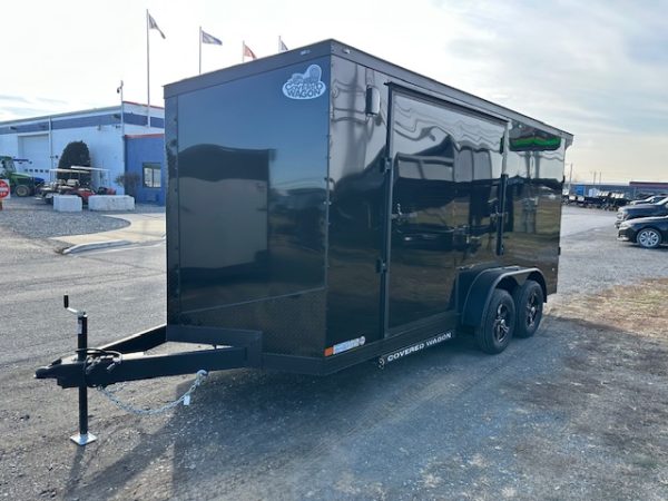 Covered Wagon 7 x 16 Enclosed Cargo Trailer - UTV Escape Door