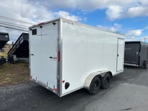 Cargo Pro 7 x 16 V-Nose Aluminum Cargo Trailer - Ramp Door