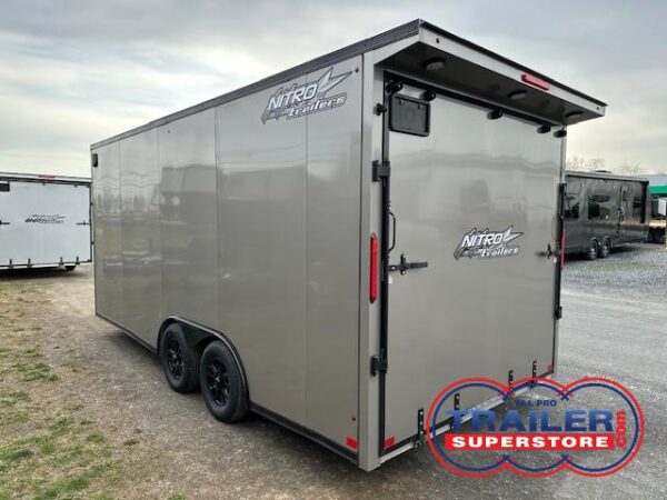 Nitro 8.5 x 18 Enclosed Aluminum Car Trailer - V Nose